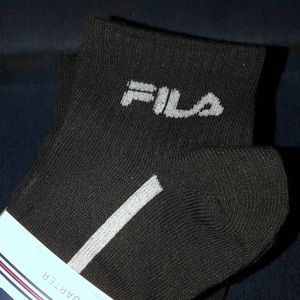 Fila | Underwear & Socks | Nwt Fila Mens Quarter Black Socks Absorbdry ...
